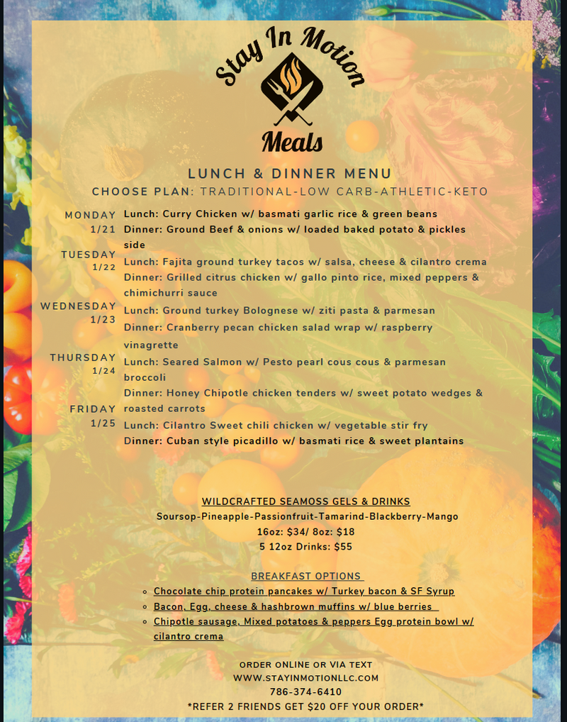 This Week's Menu – Stay In Motion LLC