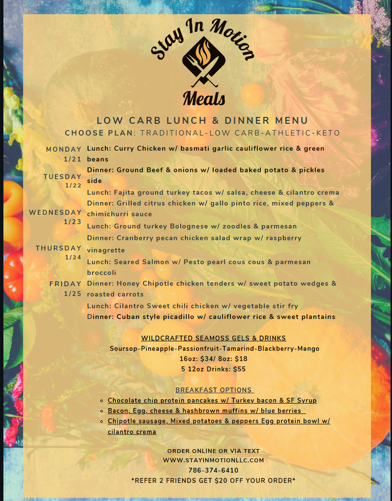 This Week's Menu – Stay In Motion LLC